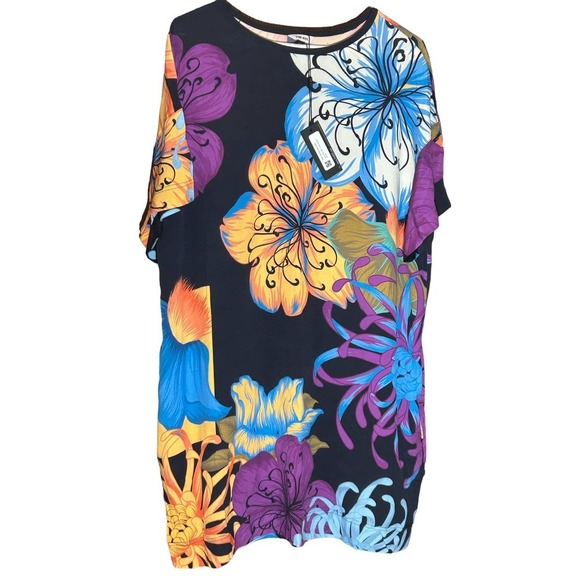 The Kit | Dresses | Nwt The Kit Maya Dress Black Purple Camelia | Poshmark